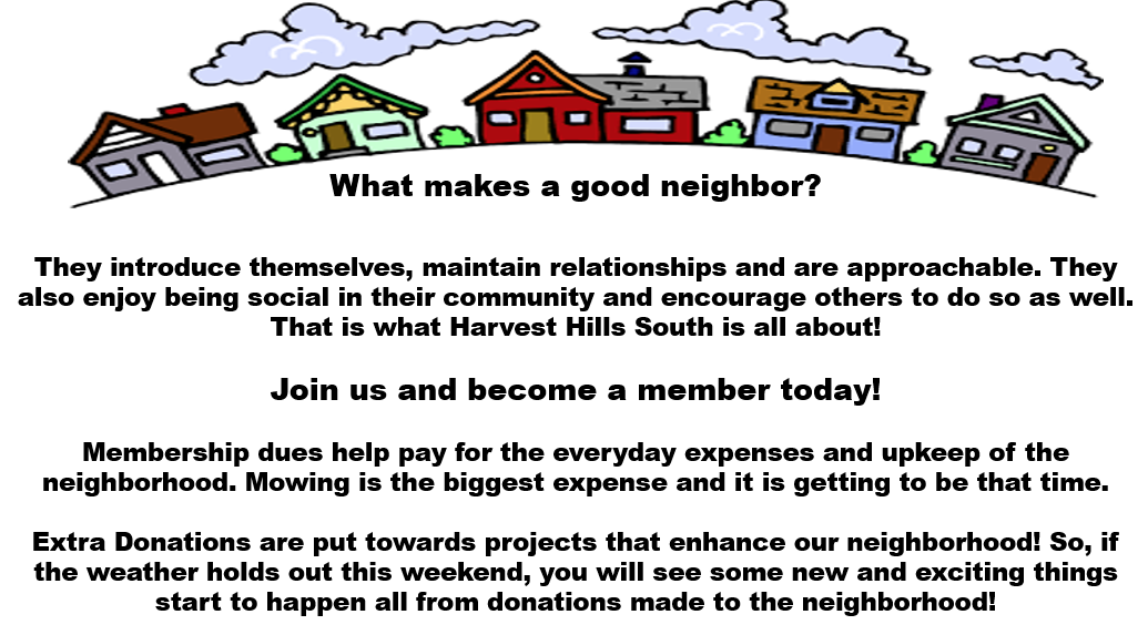 Won’t you become our neighbor! | Harvest Hills South