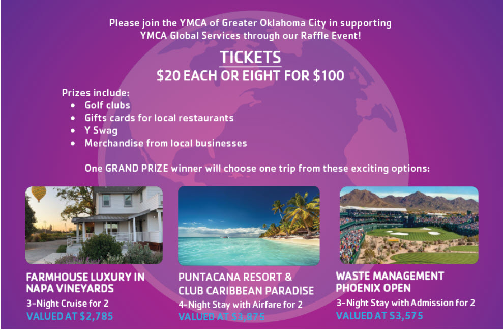 Win a Trip in this YMCA Raffle | Harvest Hills South
