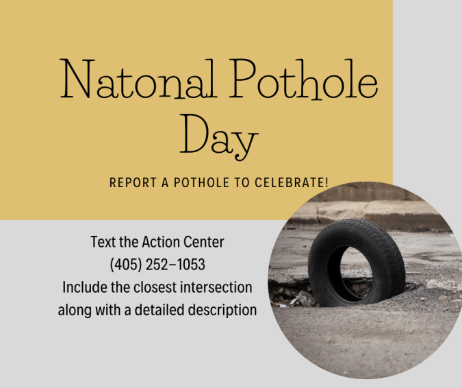 National Pothole Day! | Harvest Hills South